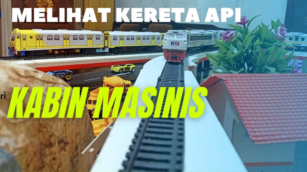 woww keren !!! begini kondisi lalu Lintas kereta api dilihat dari cabin ...