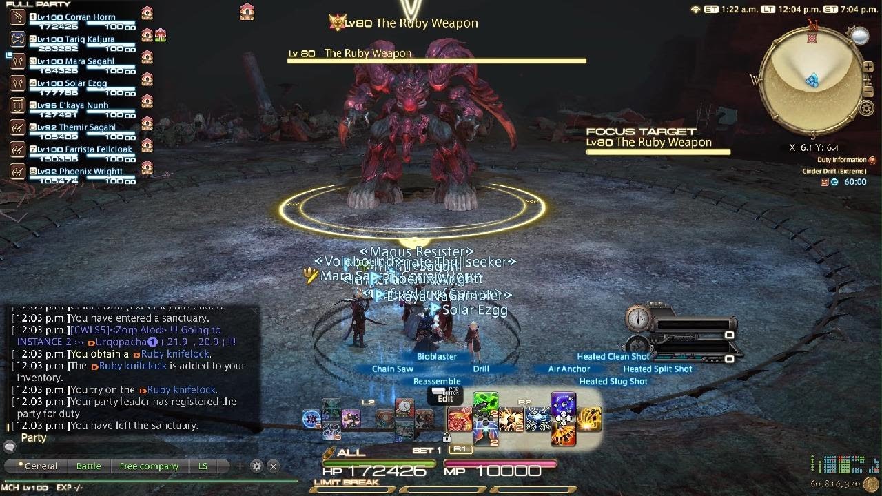 Cinder Drift Extreme - Unsync Level 100 Dawntrail FFXIV - Ruby Weapon - YouTube