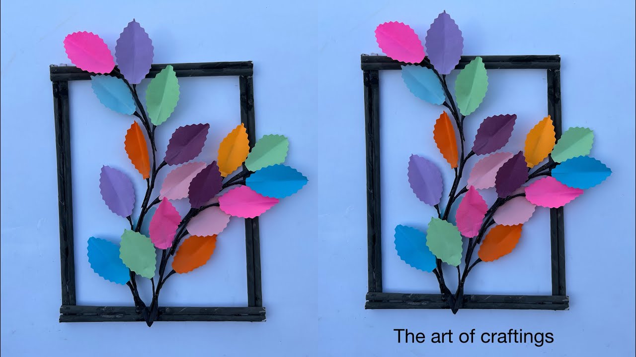 How to Create Beautiful Paper Leaves Wall Hanging | Easy Crafting ...