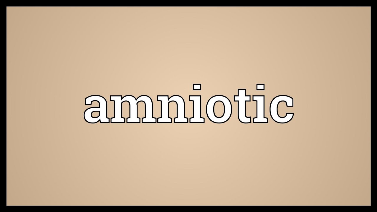 Amniotic Meaning - YouTube