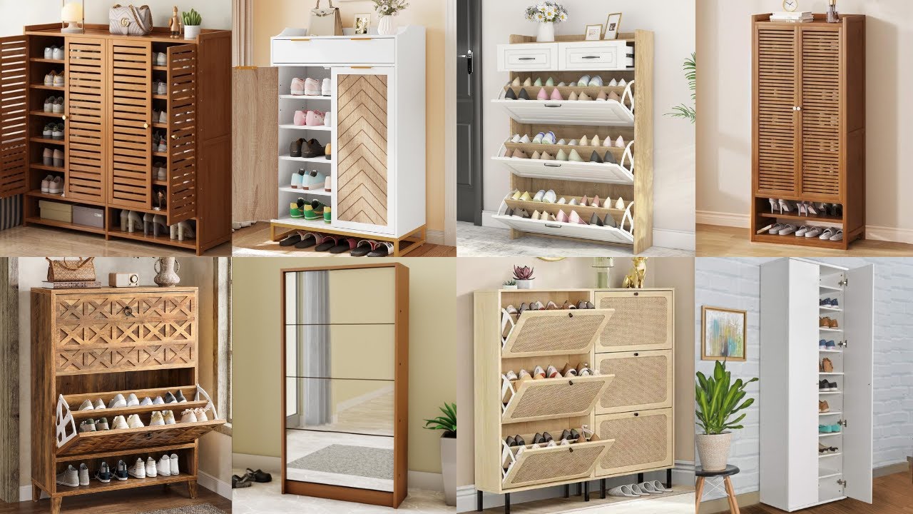 Latest Modern Shoe Rack Design | Latest Wooden Shoe Rack Design With ...