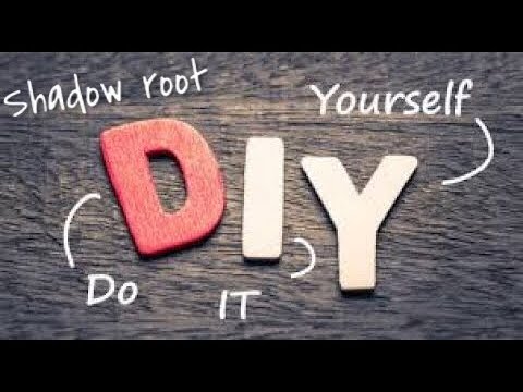 DIY shadow root / color melting and toning bleached hair - YouTube