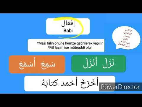 İfal babı mezid masdarlar arapça dersleri