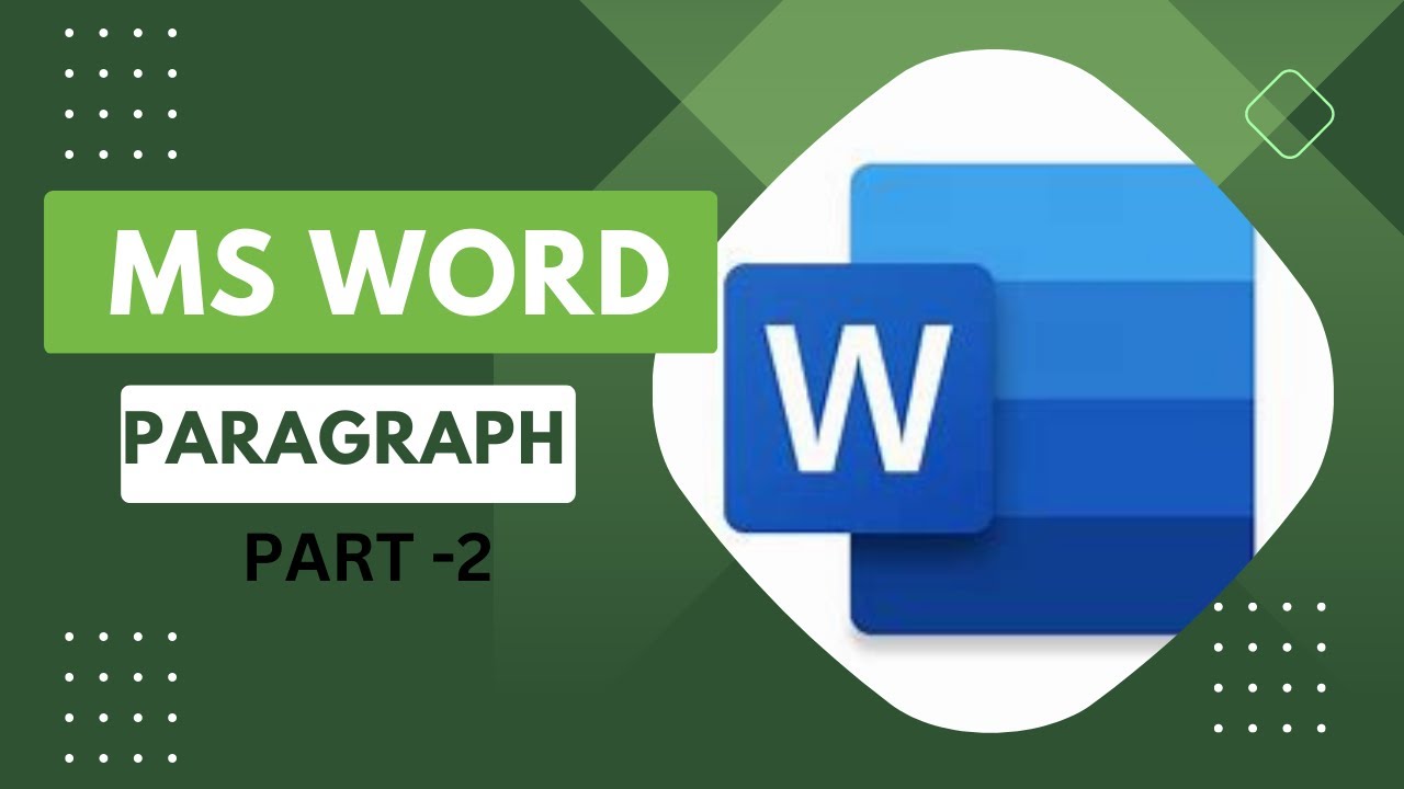 MS WORD - PART 2 | PARAGRAPH BLOCK | HOME TAB | SK COMPUTER EDUCATION ...