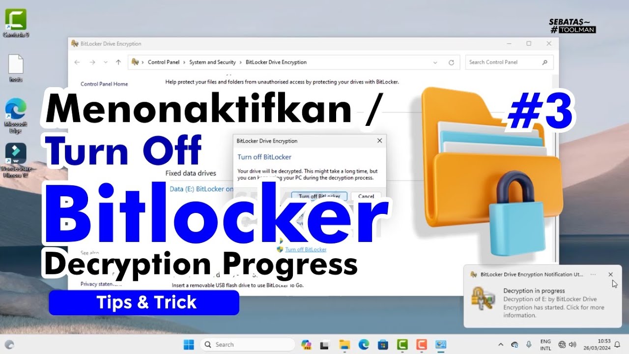 Cara Menonaktifkan Bitlocker Encryption - YouTube