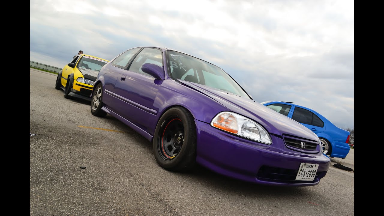 Clean Honda Purple Hatch K24 EK - YouTube