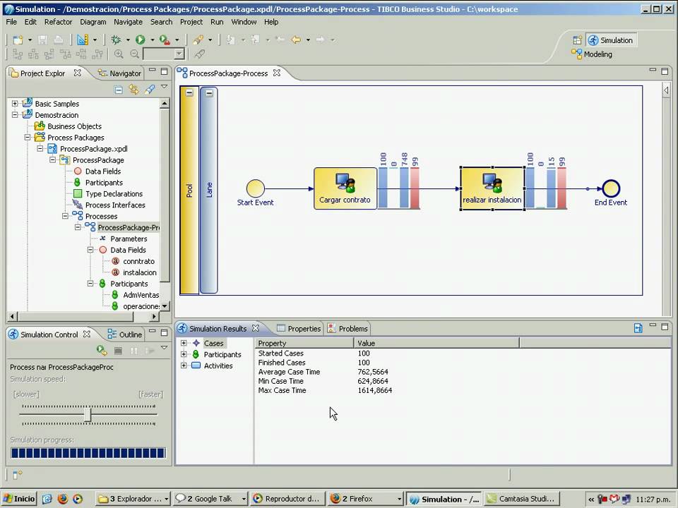 simulation BPMS TIBCO - YouTube