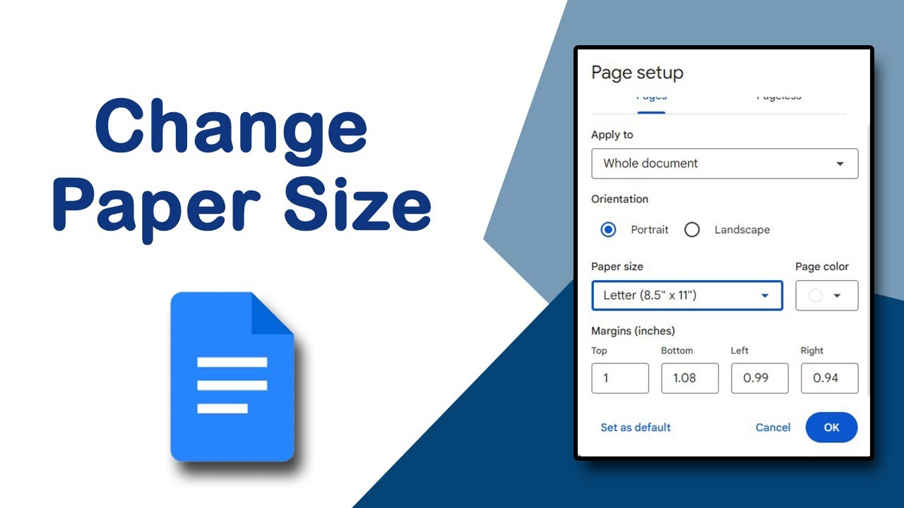 How to Change the Paper Size in Google Docs 2025 - YouTube