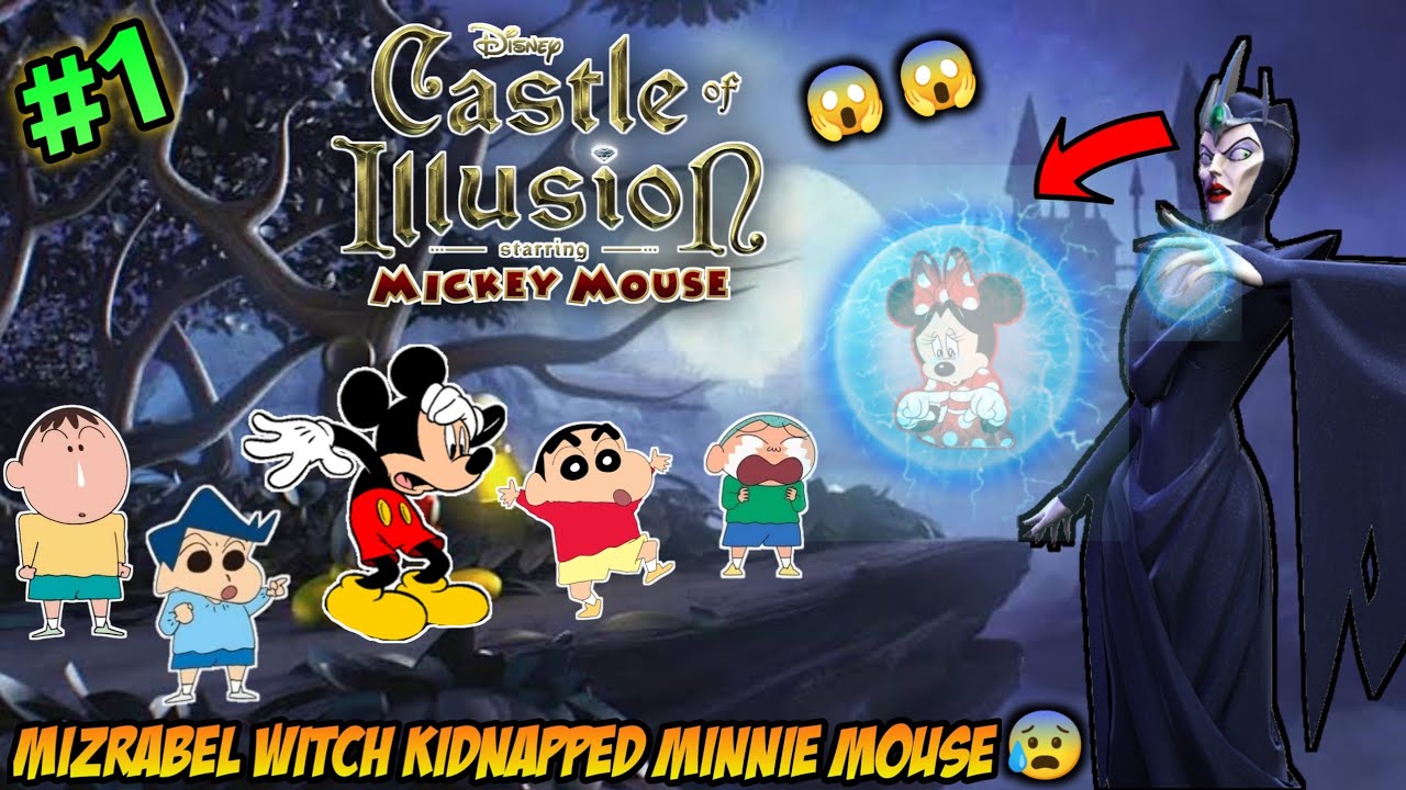 Shinchan mickey mouse and his friends goes in castle of illusion 😱 ...