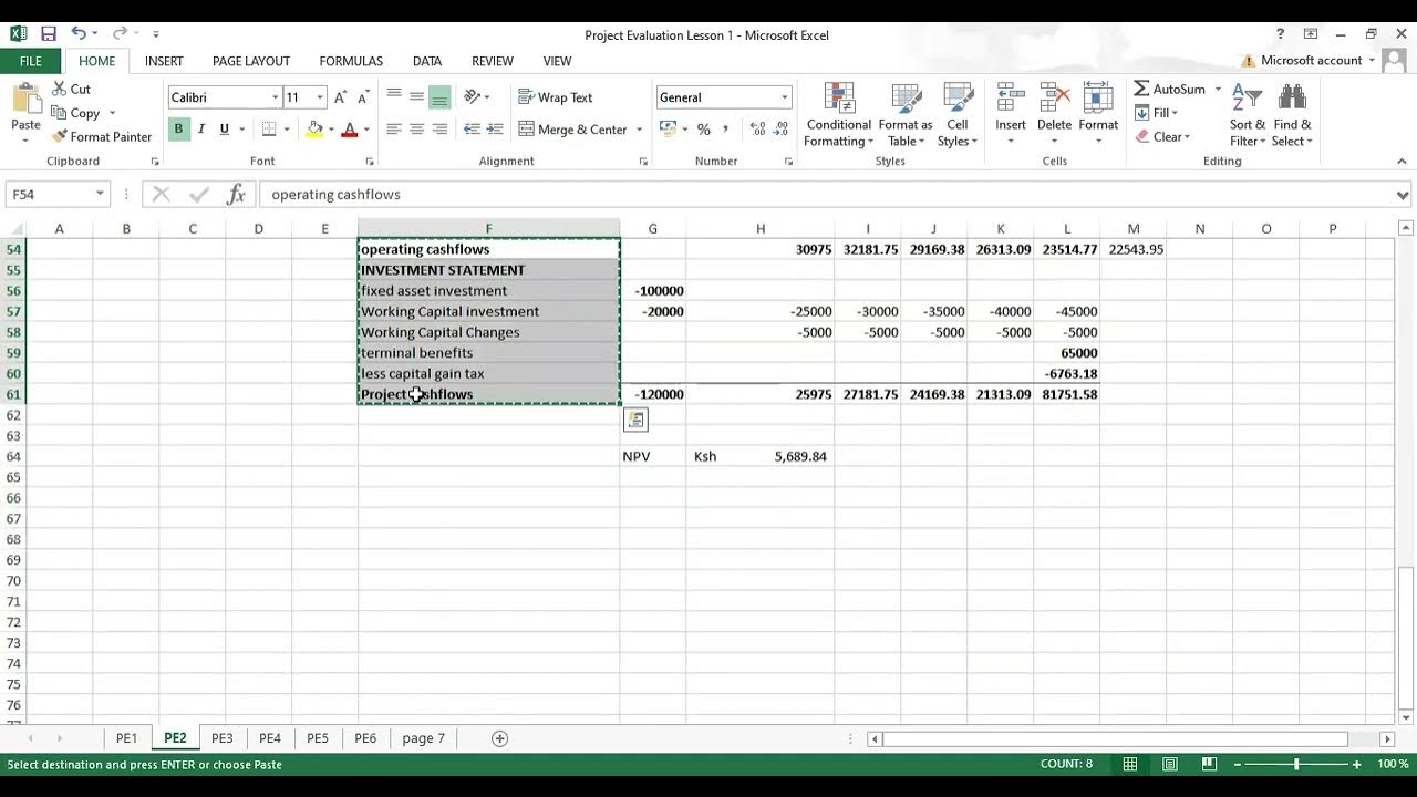 Project Evaluation using Ms Excel p2 BUSINESS DATA ANALYTICS-CPA-KASNEB - YouTube