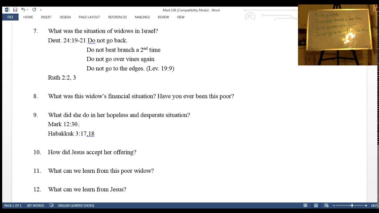 Boksoon Kim Bible Study Mark 12:41-44 The Widow’s Offering - Mark 12:41 ...