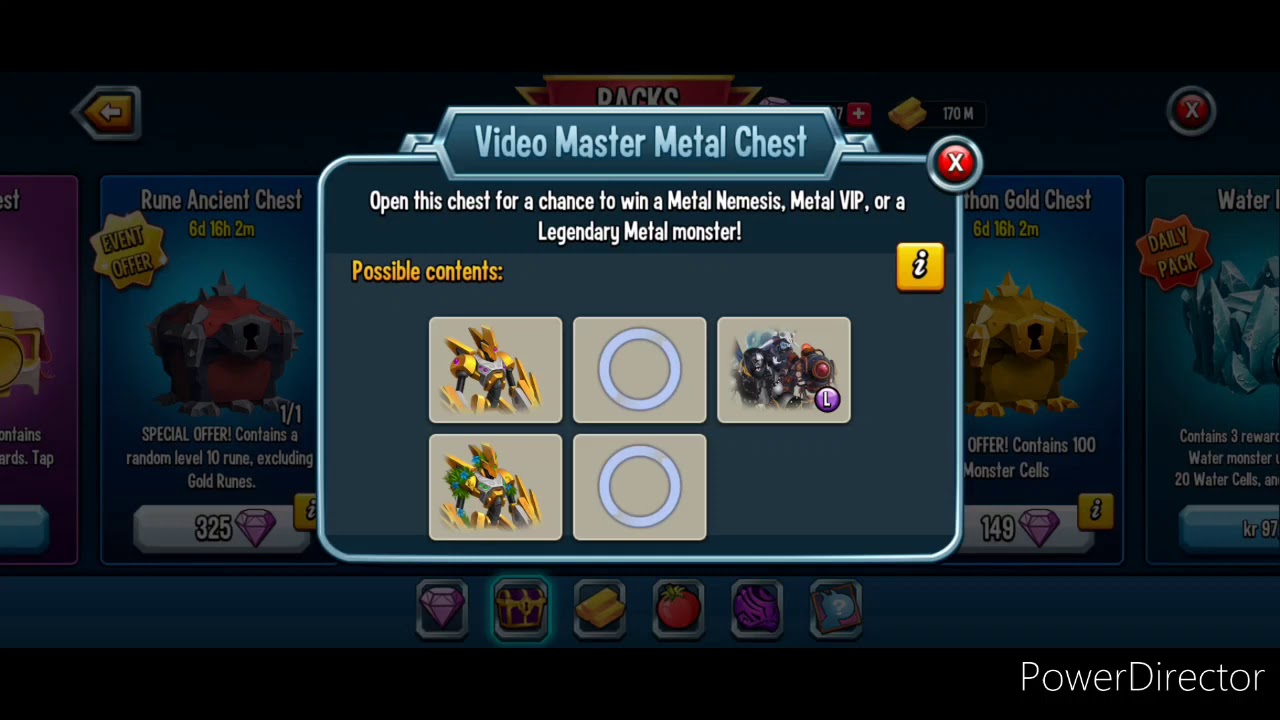Monster legends Video master metal chest opening - YouTube
