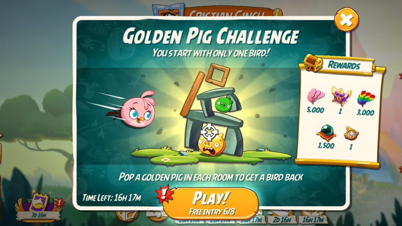 Angry Birds 2 - Golden Pig Challenge (Stella) - YouTube