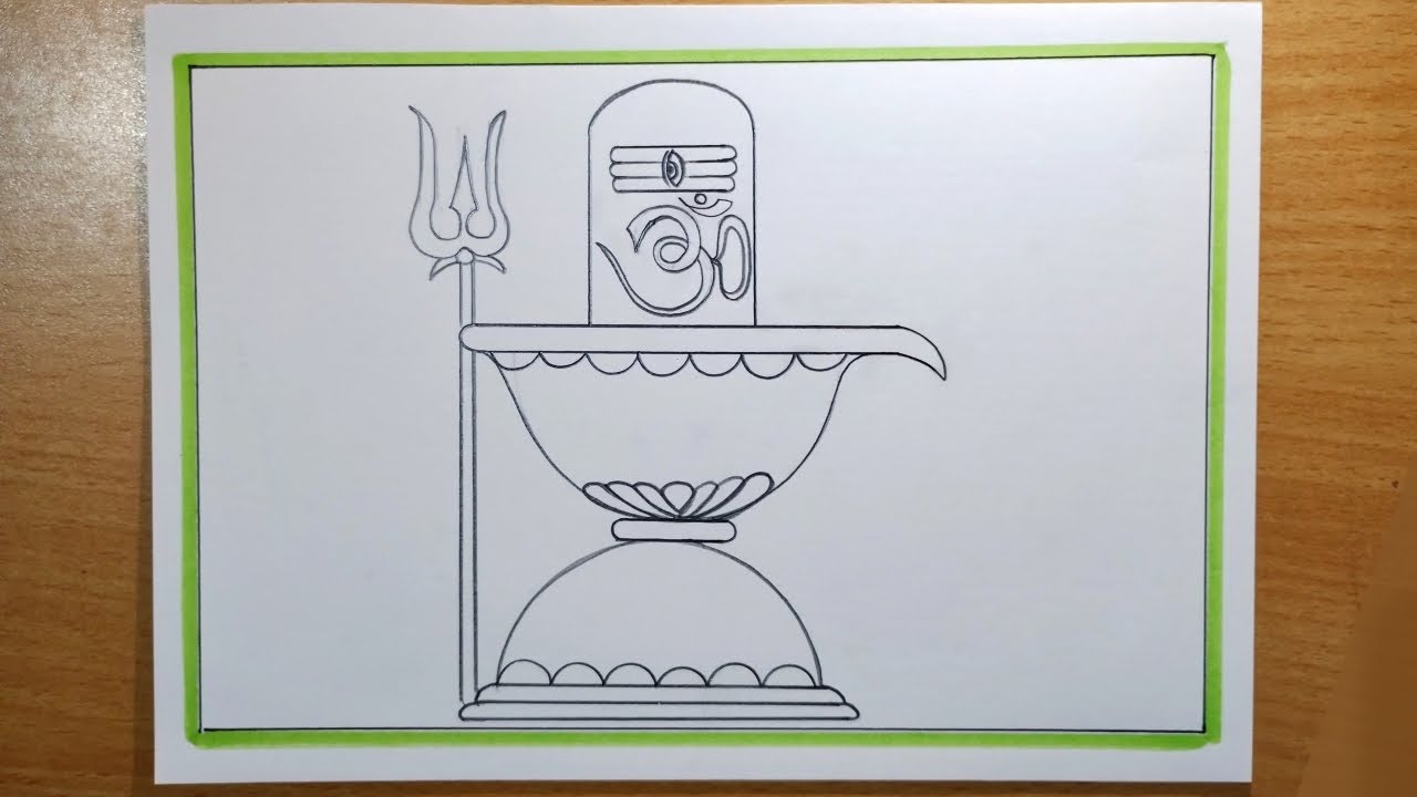 shivling drawing | mahadev drawing | sawan special lord shiva drawing ...