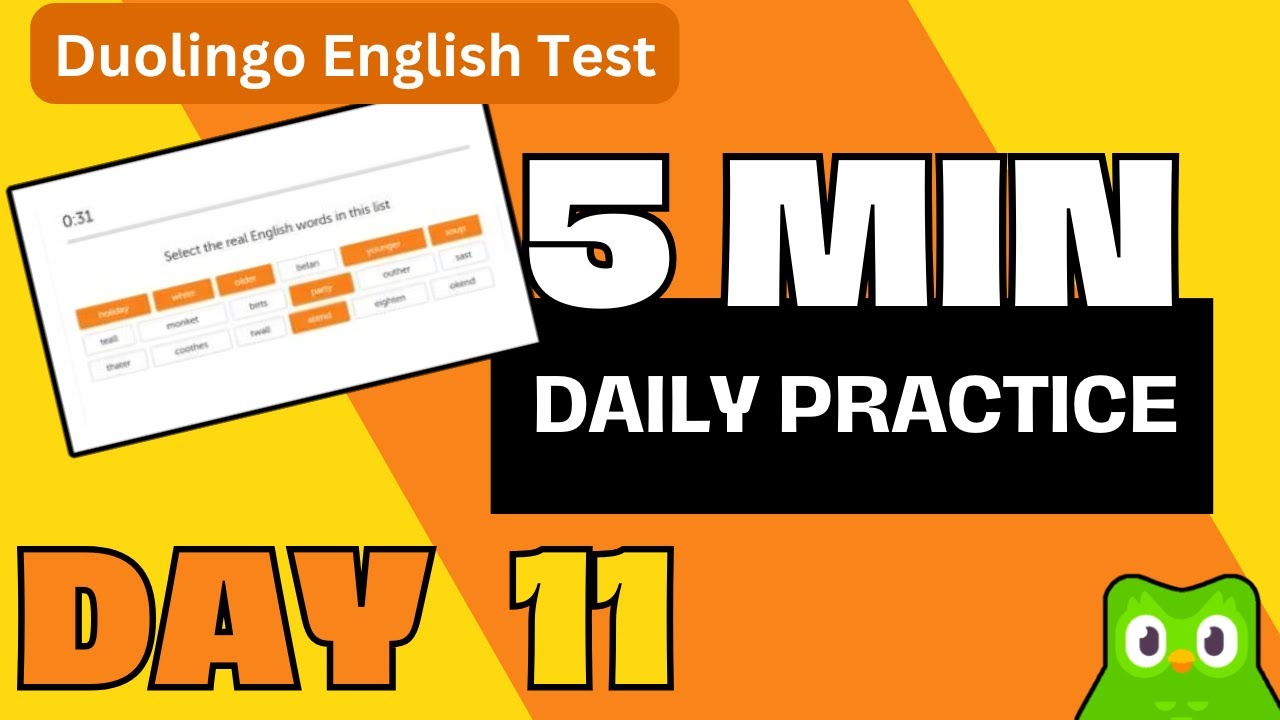 5-min Daily Practice DAY #11 - Duolingo Test - YouTube