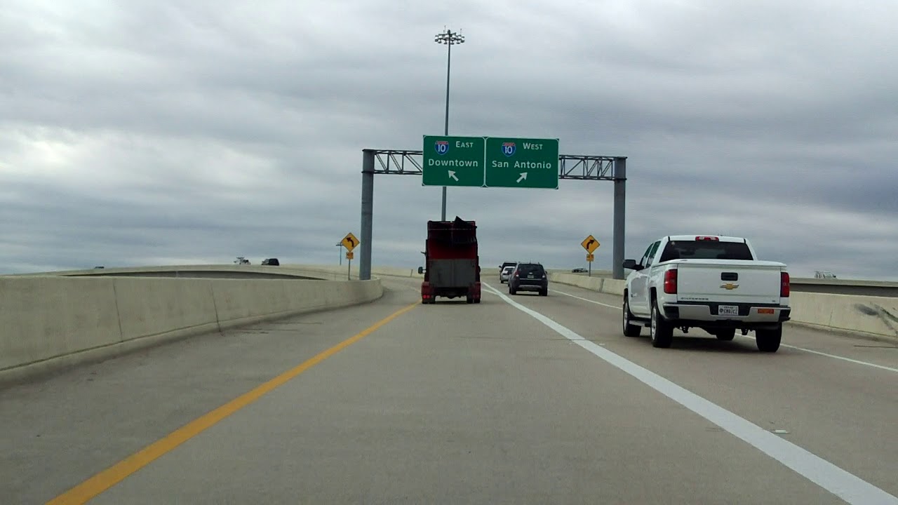 Sam Houston Tollway outer loop ramp to Katy Freeway (Interstate 10 ...