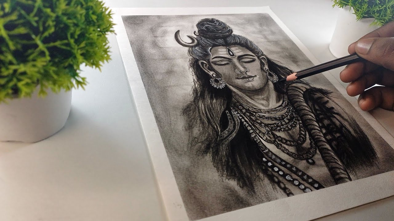 Mahadev drawing tutorial, Bholenath ji full shedding video, stup by ...