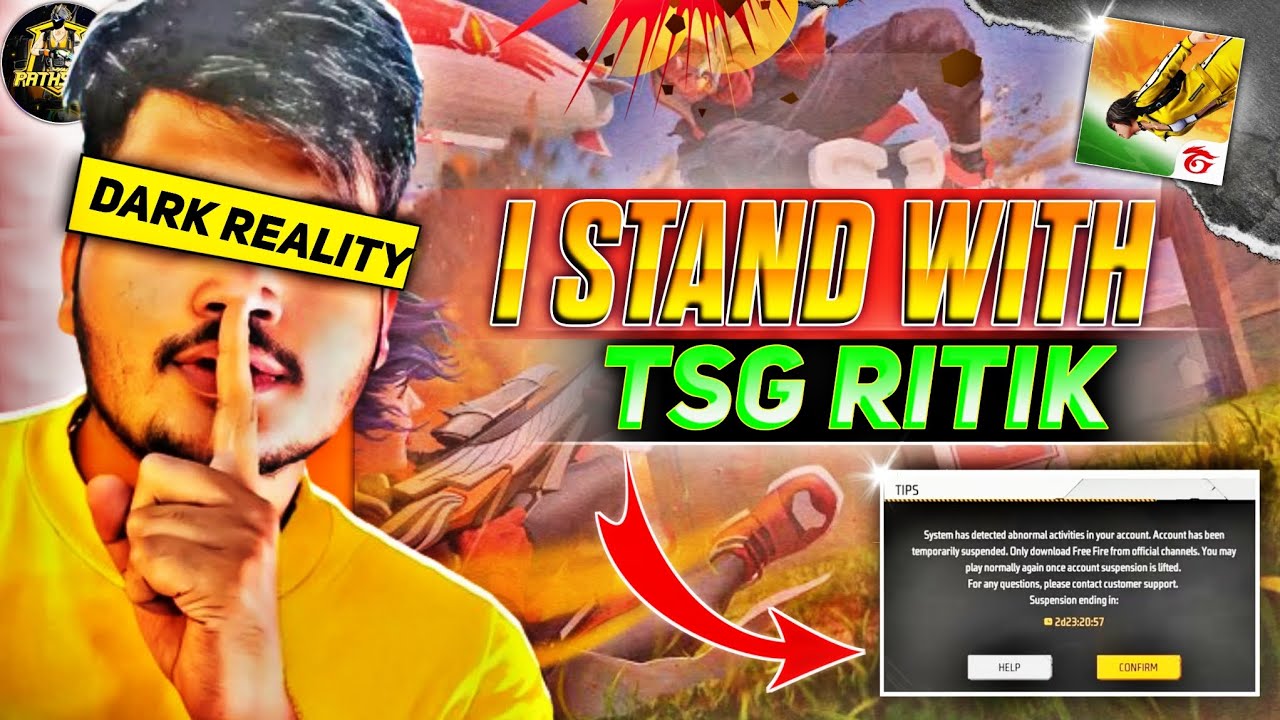 I STAND WITH TSG RITIK🤗🫂 || FREE FIRE INDIA CONFIRM LAUNCH DATE😊💯 # ...