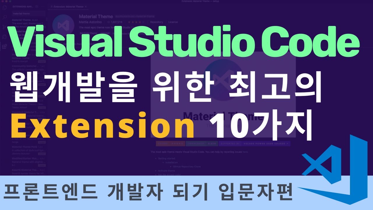 비쥬얼 스튜디오 코드 설치 및 웹개발을 위한 필수 익스텐션 10개 추천 | 프론트엔드 개발자 입문편: HTML, CSS ...
