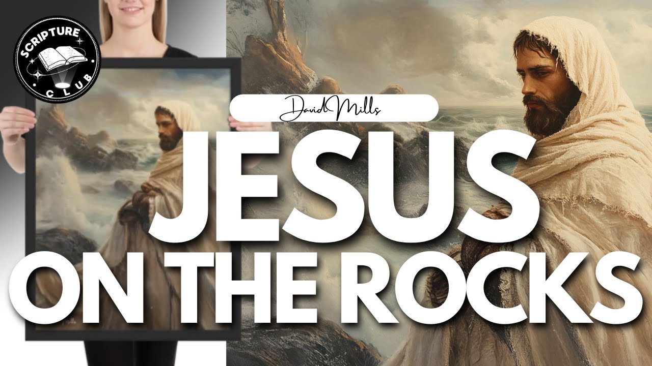 Jesus on the Rocks - Christian Wall Art, Inspirational Psalm 118:22 ...