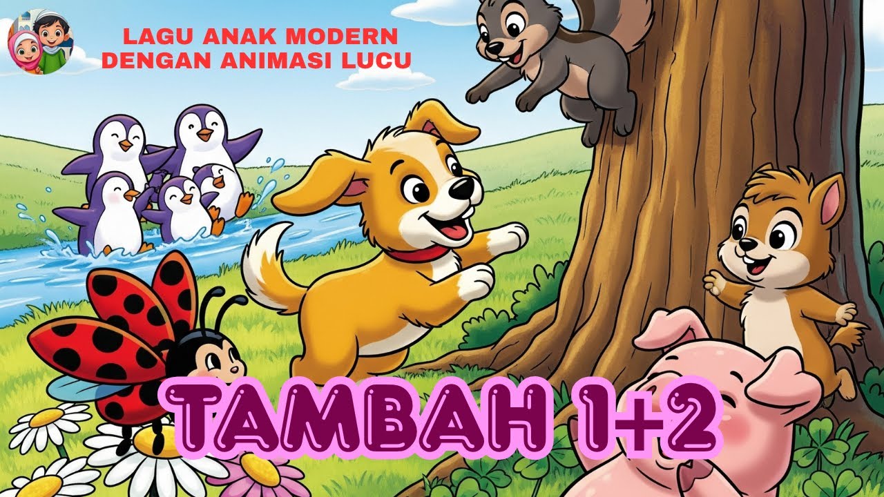 LAGU EDUKASI ANAK MODERN TK/SD ANIMASI LUCU TAMBAH TAMBAHAN - YouTube