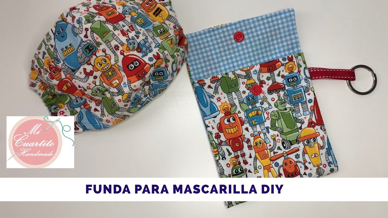 😷👛Tutorial FUNDA para MASCARILLAS DIY. SIN PATRÓN /Guarda mascarilla ...