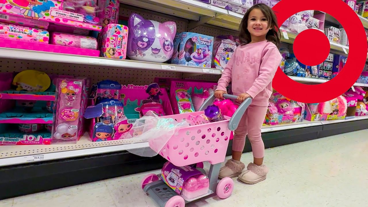 Target Shopping with a MiNi Shopping Cart (and play area) !! - YouTube