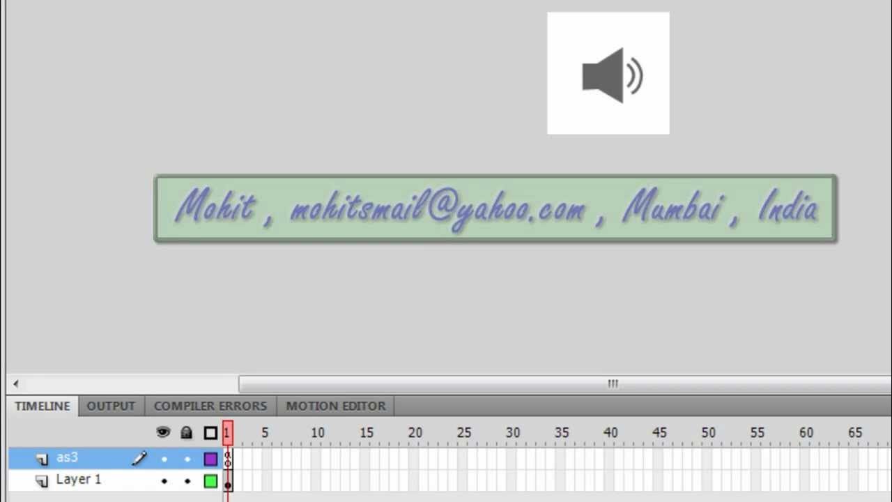 Flash Cs 5.5: Creating a Play stop sound toggle button with minimal actionscript 3 - YouTube