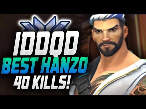Insane HANZO - IDDQD DOMINATING Competitive! [ OVERWATCH SEASON 17 TOP 500 ]