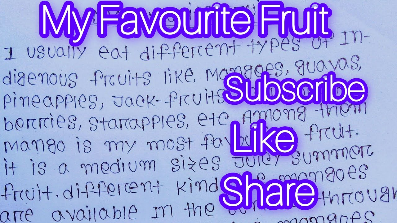 my favourite fruit paragraph/My Favourite Fruit essay in English ...