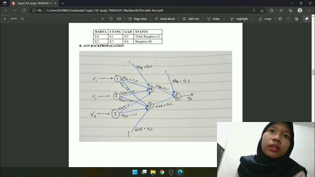 Artificial Neural Network Perhitungan Manual Perceptron & Backpropagation - YouTube