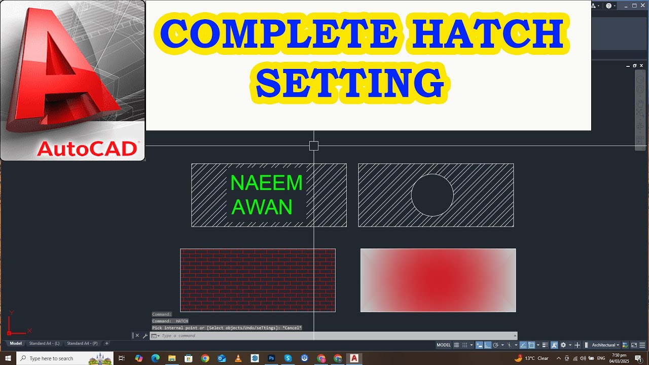 Hatching method and its complete settings in AutoCAD | Step-by-Step ...