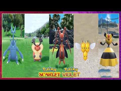 Pokemon Scarlet & Violet Heracross,Kricketot,Kricketune,Combee & Vespiquen Locations