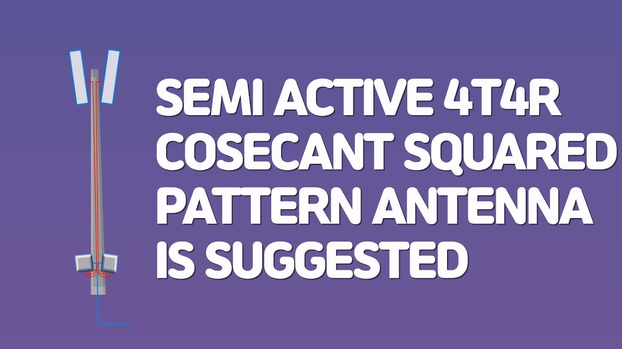 Semi Active 4T4R Cosecant Squared pattern antenna is suggested - YouTube
