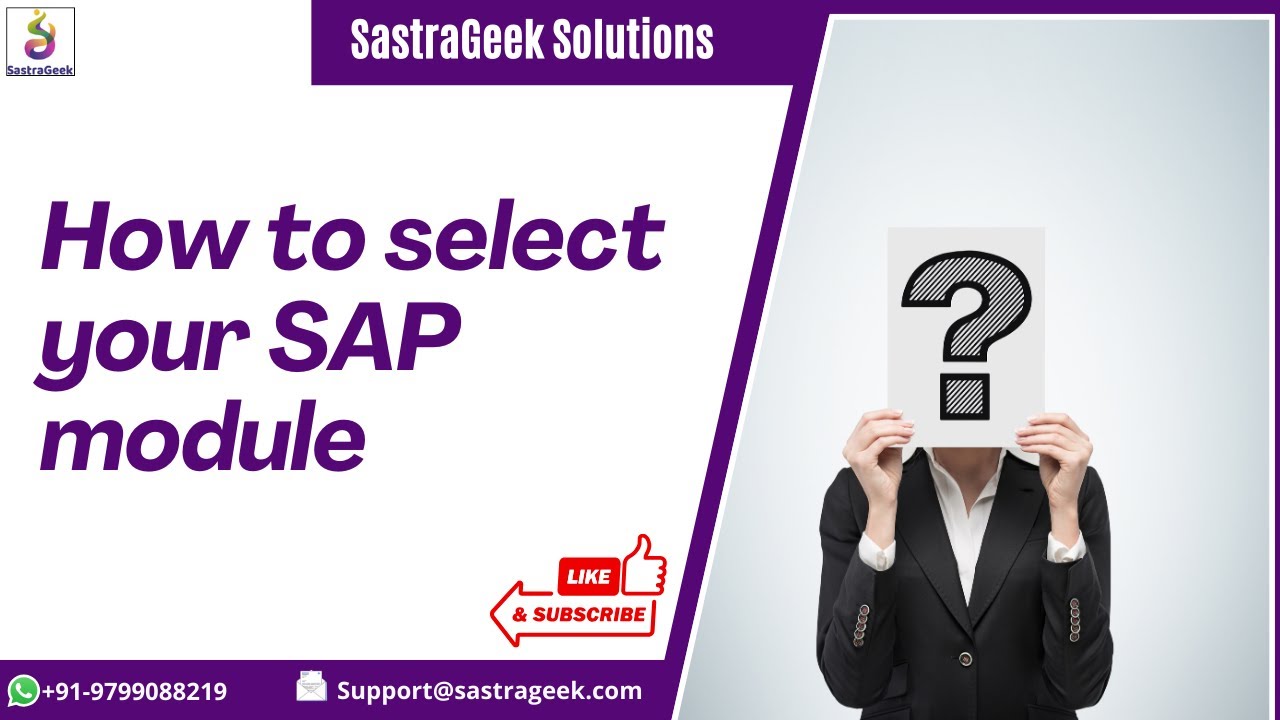 How to select your SAP module - YouTube