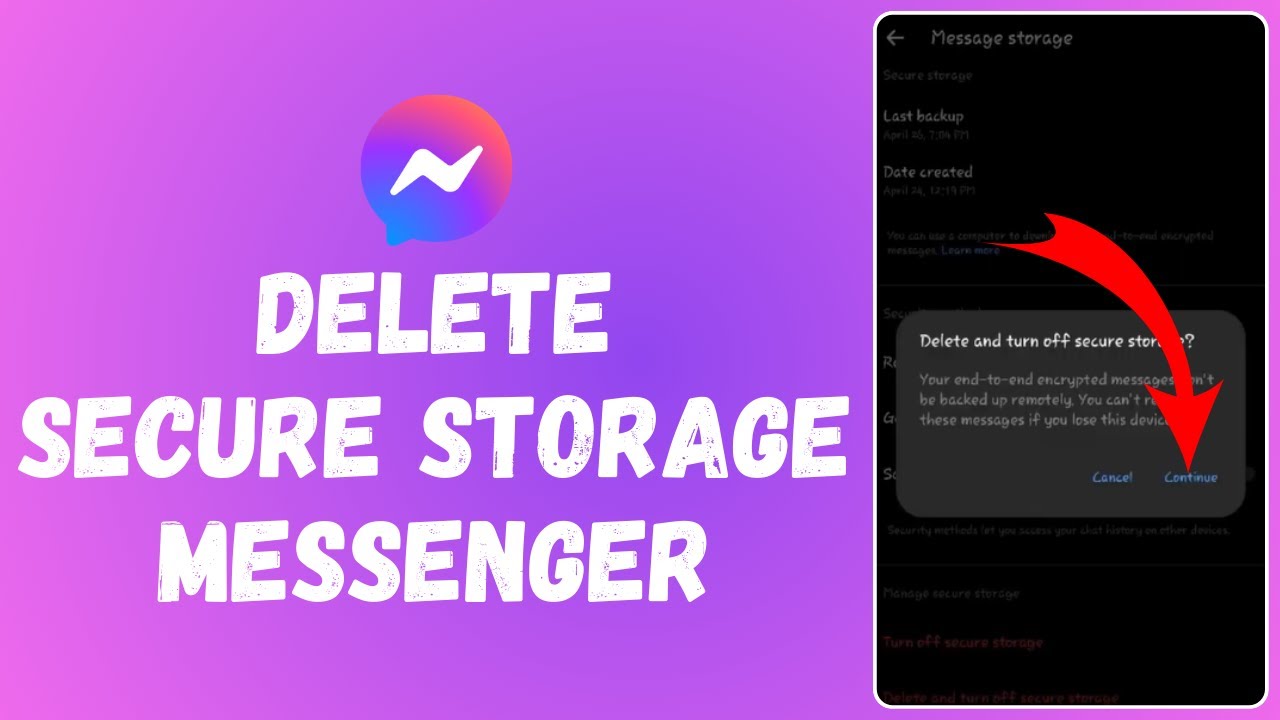 How to Delete Secure Storage in Messenger 2024 - YouTube