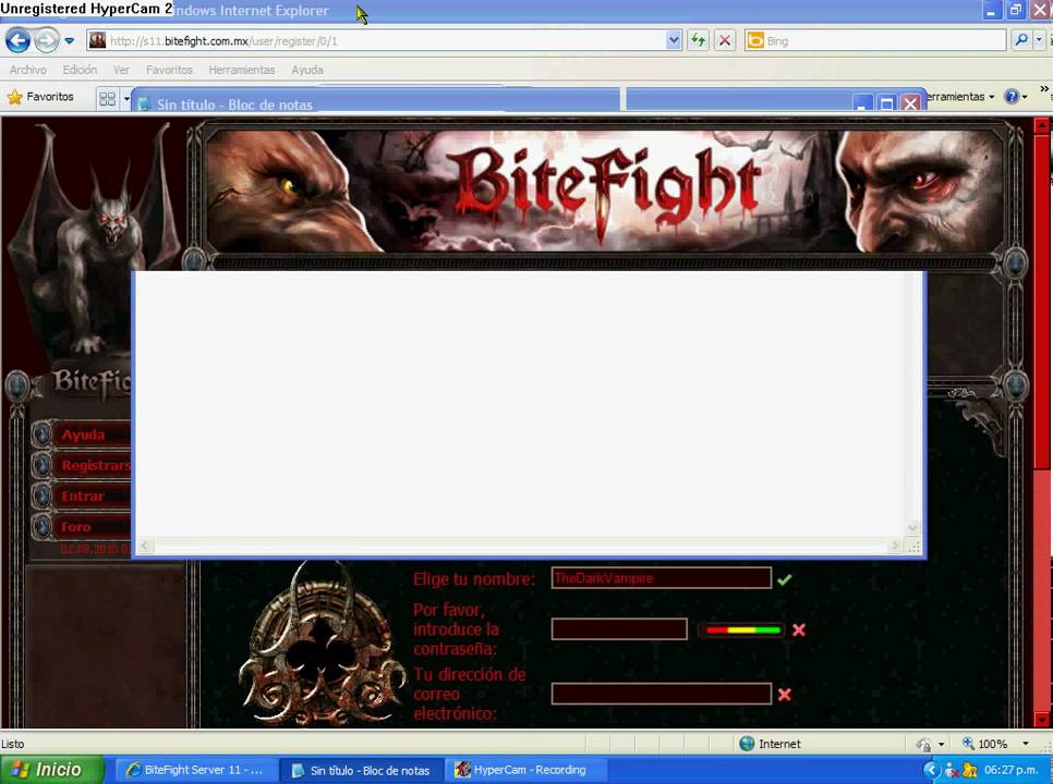Registrarte en Bitefight - YouTube
