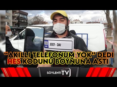 HES kodunu plaka yapıp boynuna astı