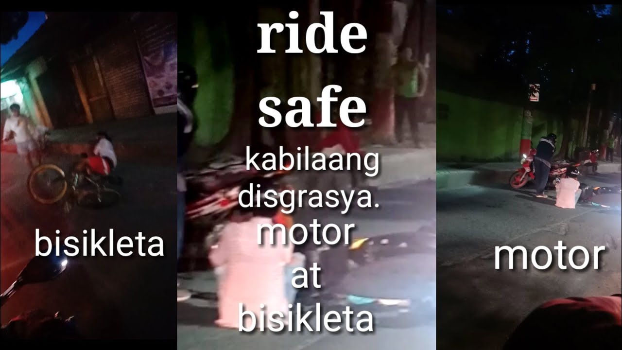 Kabilaang disgrasya motor at bisiklita. Kawawa naman c ate at kuya ...