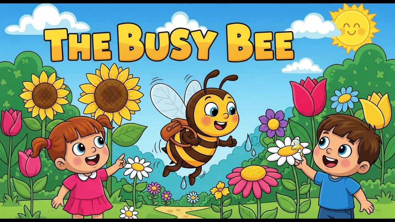 The Busy Bee 🐝🎶 | Fun Learning Song for Kids | Happy Tale & Tune - YouTube