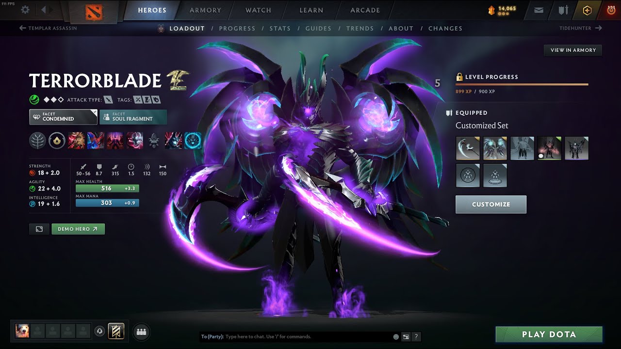 Terrorblade Arcana Dungeon Doom, Dota 2 - YouTube