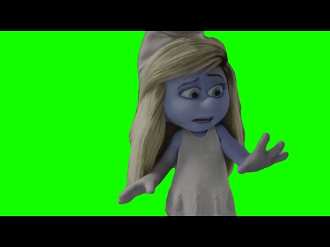 Smurfette Turning Evil Green Screen