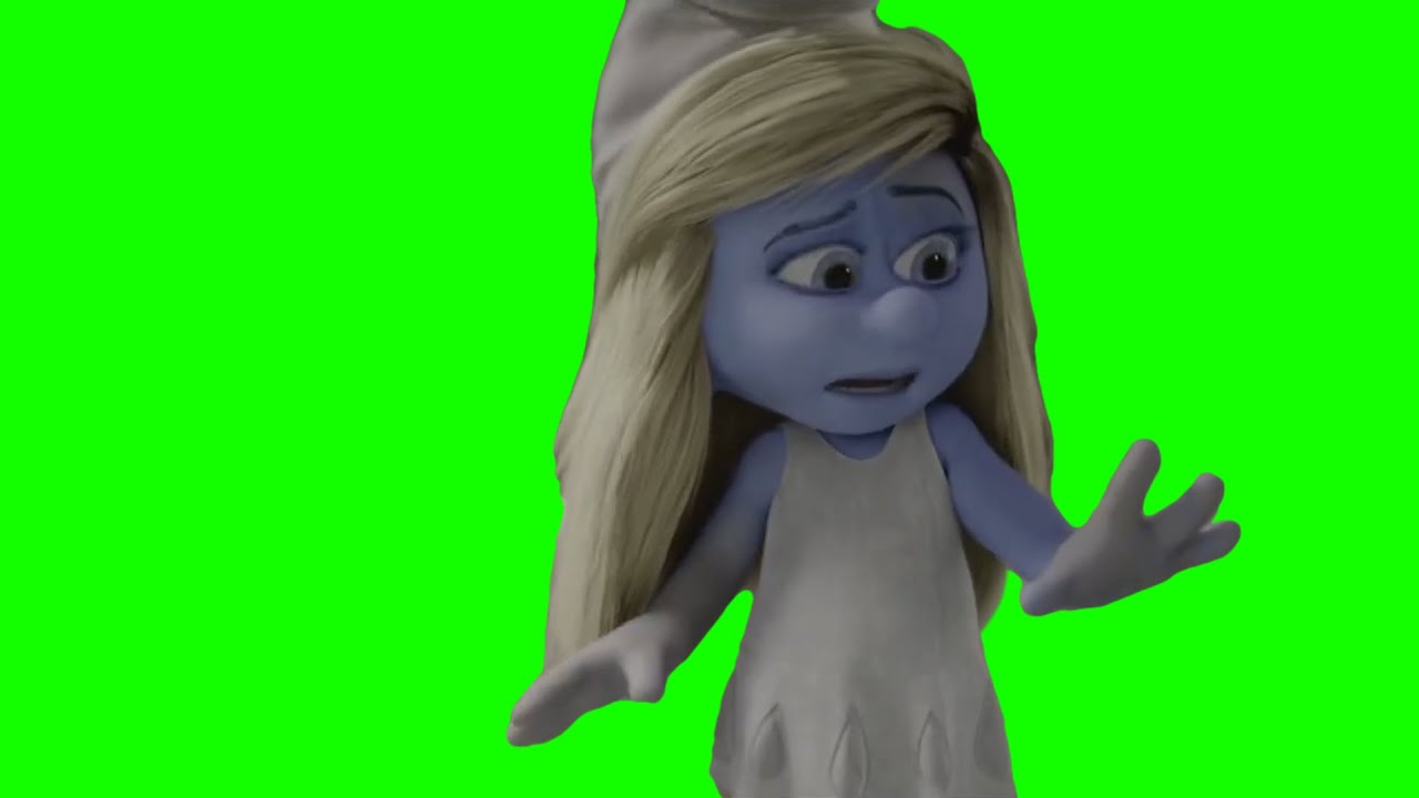 Smurfette Turning Evil Green Screen - YouTube