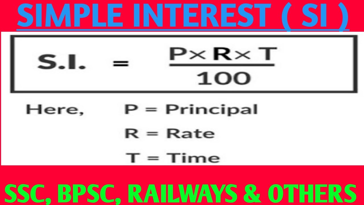 SIMPLE INTEREST ( SI ) #subscribe #aboutmychannel #ssc #railway ...