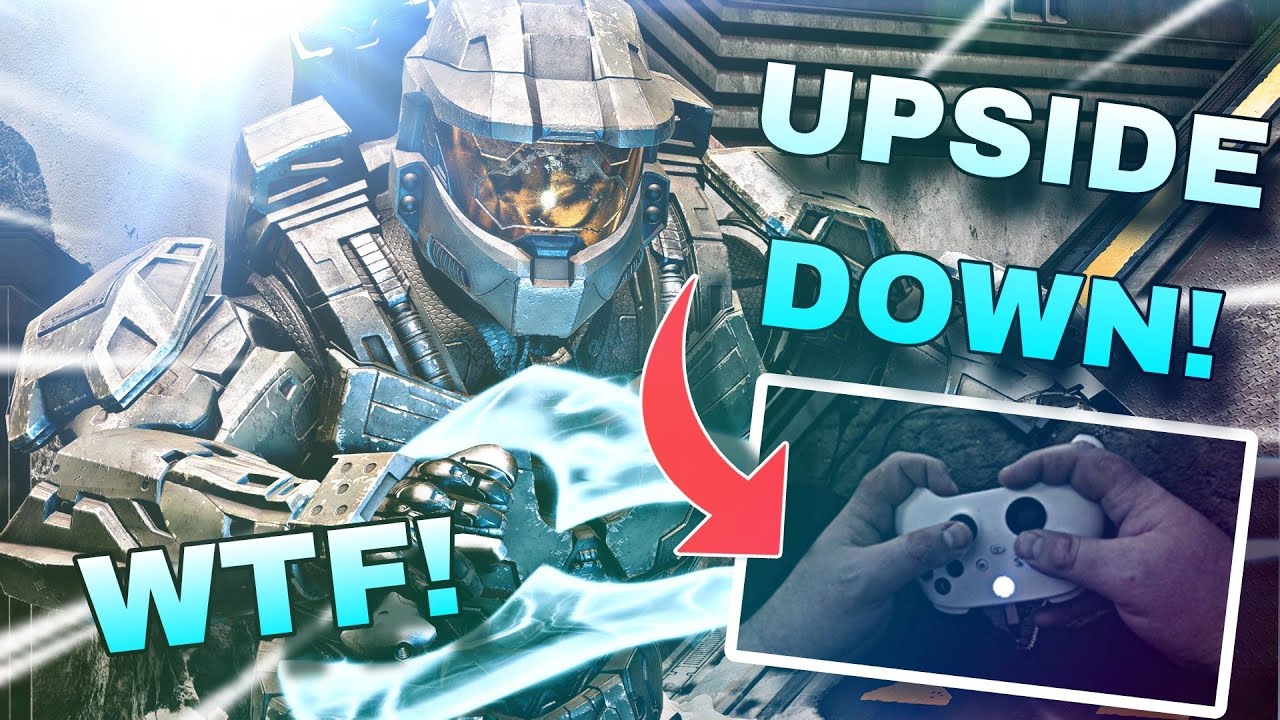 #1 UPSIDE DOWN CONTROLLER PLAYER PLAYS Halo! 🤯👀 - YouTube