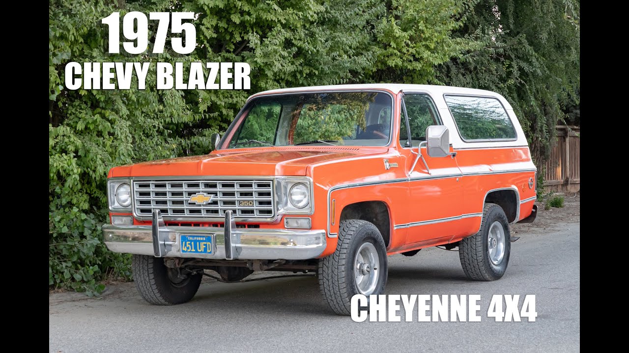1975 Chevy Blazer K5 Cheyenne 4x4 75 Blazer Red on red Original - YouTube