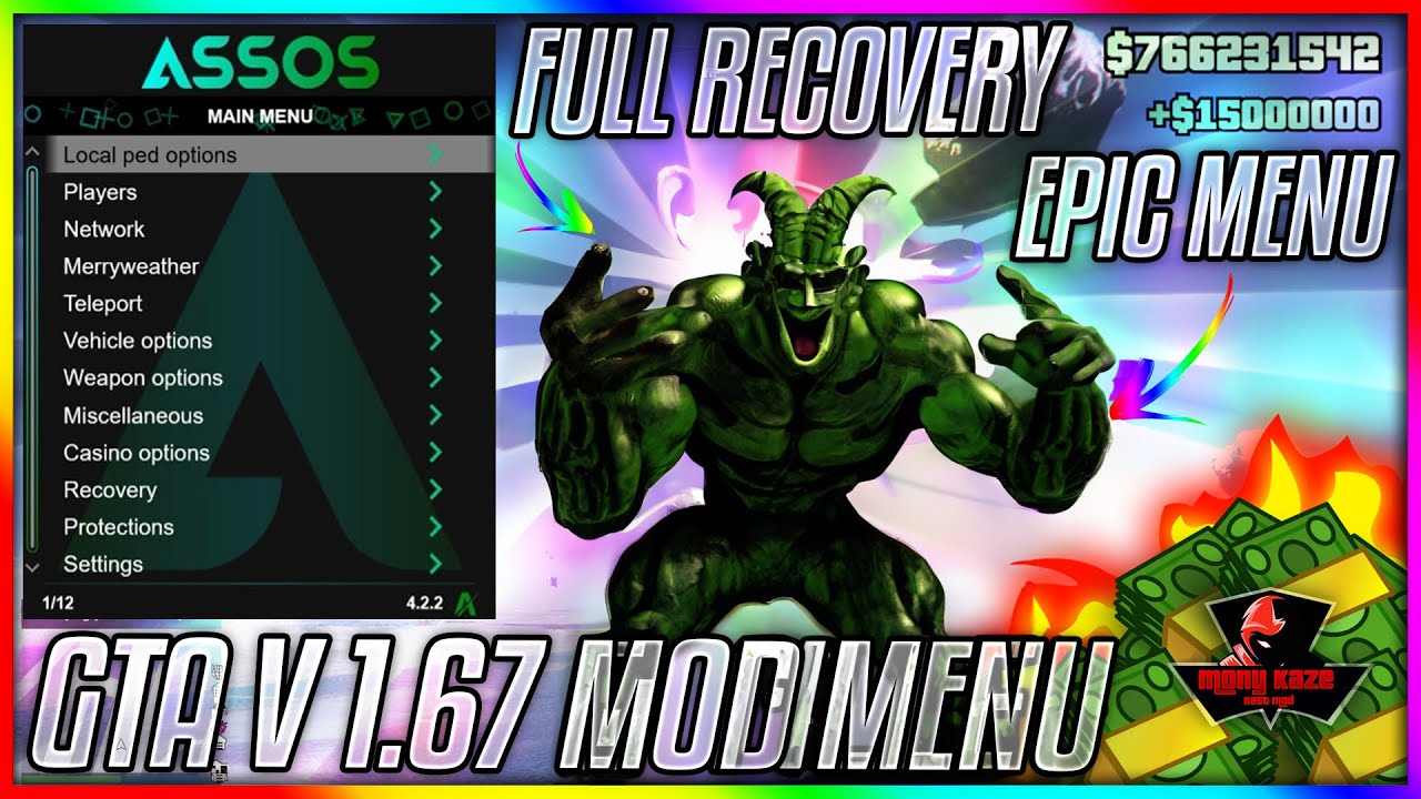 Gta V mod menu - ASSOS Premium 4.3.0 - Best Menu - Undetected - 19/07 ...