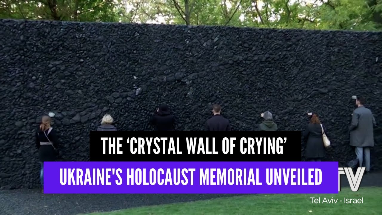 Ukraine unveils ‘Crystal Wall of Crying’ to commemorate victims - YouTube