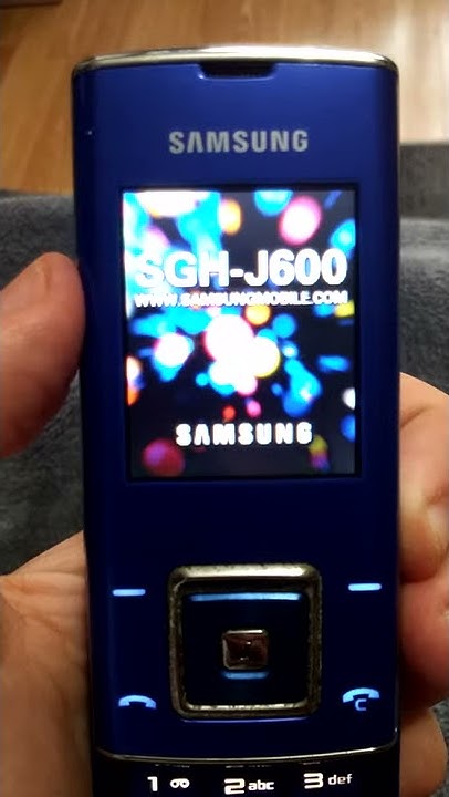 Samsung SGH-J600 Startup & Shutdown (2007) - YouTube
