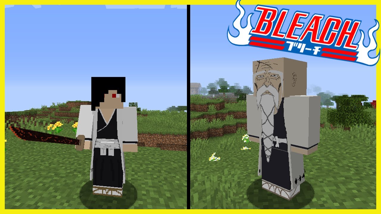 NEW BANKAI, CAPTAINS ADDED, SOUL SOCIETY & MORE! Minecraft Bleach Mod Review - YouTube